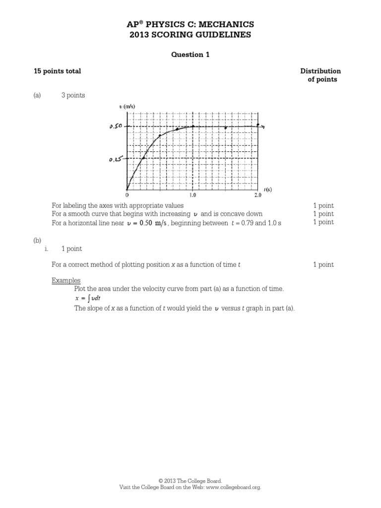 ap13_physics_mech_q1 | PDF | Velocity | Acceleration
