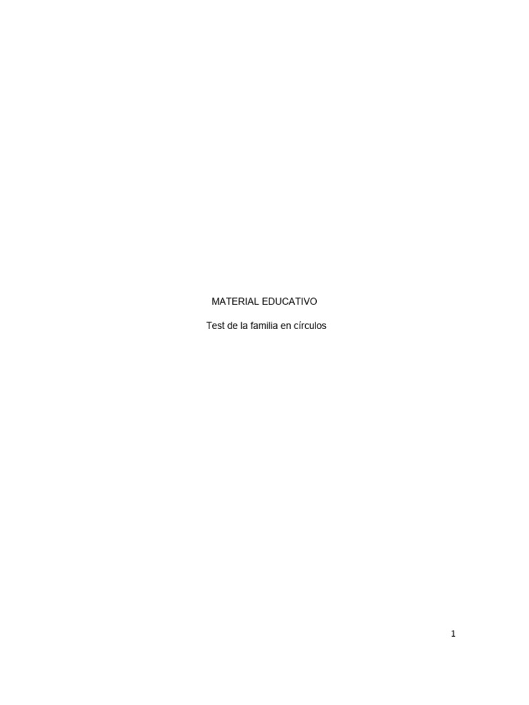 Test de la Familia en Círculos | PDF | Terapia | Hospital