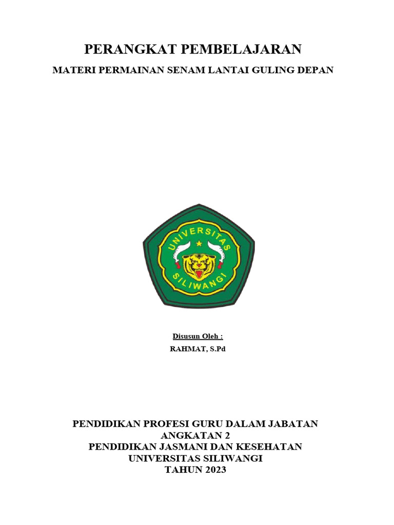 1 RP Aksi Senam Lantai Guling Depan - Rahmat 2023 Dok. Pak Warsim | PDF