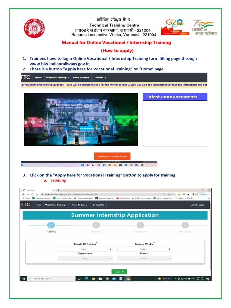 How To Apply Vocational Training Form 2024 | PDF