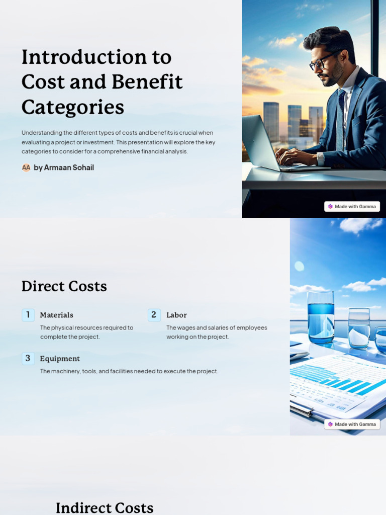 Introduction To Cost and Benefit Categories | PDF | Expense | Employment