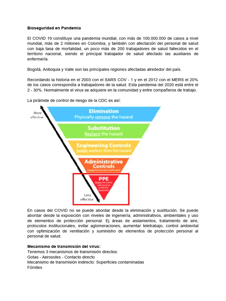 Bioseguridad y EPP en COVID-19 | PDF | Lavado de manos | Especialidades ...