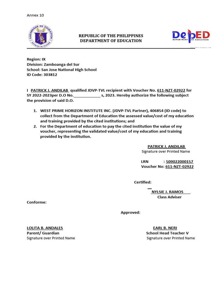 Annex 10 Done Printing | PDF | Philippines