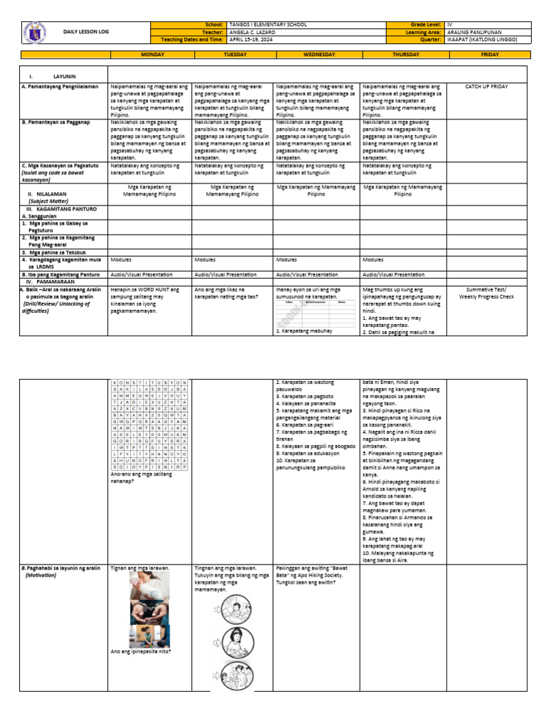 Ap4 Q4 W3 Aclazaro | PDF