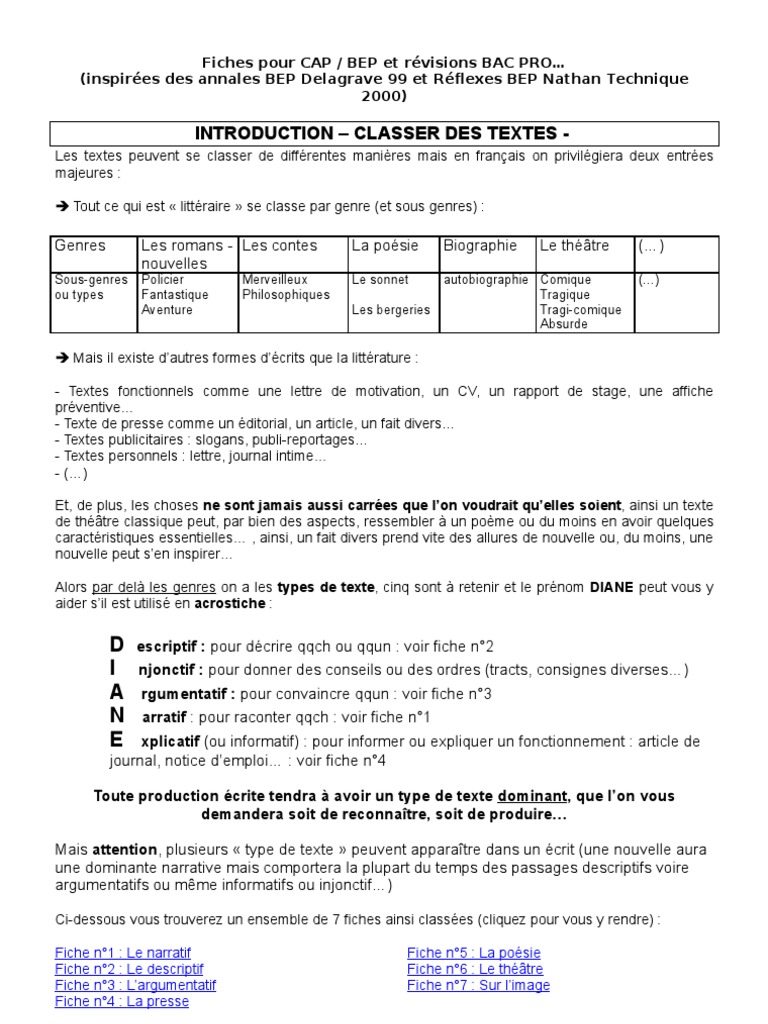 Texte Narratif | Poésie | Narration