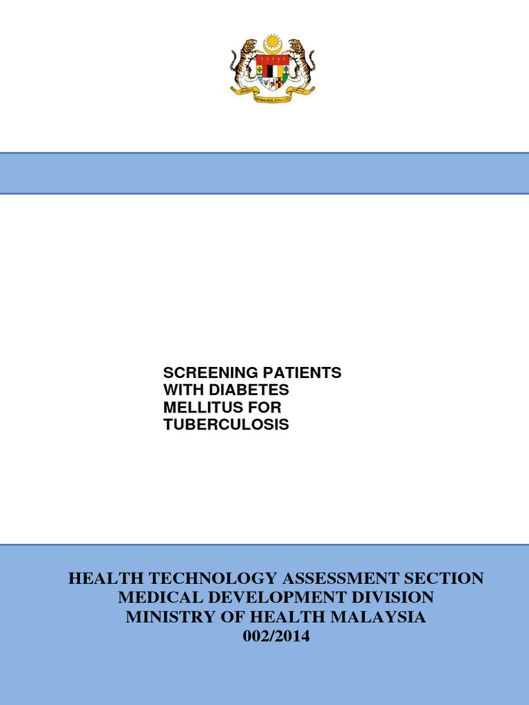 Diabetes TB Screening Guidelines Malaysia | PDF | Tuberculosis ...