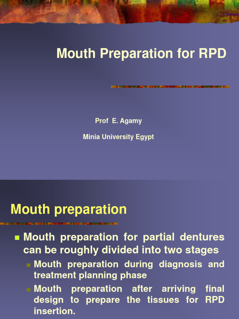 Mouth Preparation For Removable Partial Denture March 2020 | Download ...
