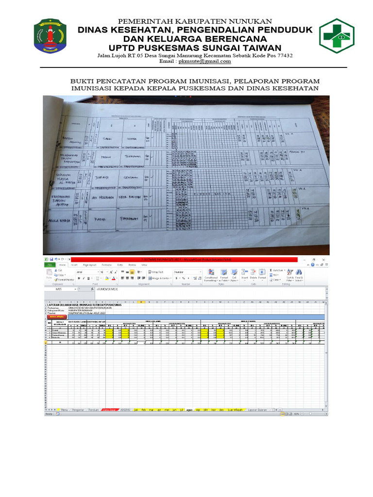 4.3.1.g (1,2,3) BUKTI PENCATATAN PROGRAM IMUNISASI, PELAPORAN PROGRAM IMUNISASI KEPADA K | PDF ...