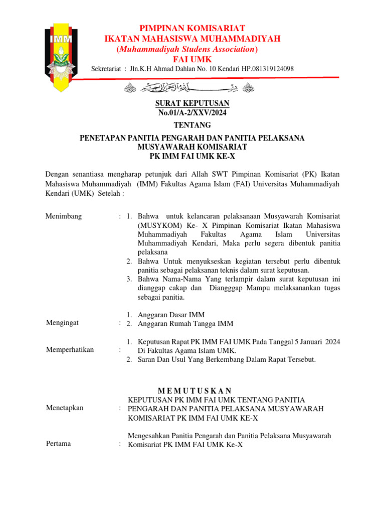 SK Panitia Musykom PK Imm Fai Umk 2024 | PDF