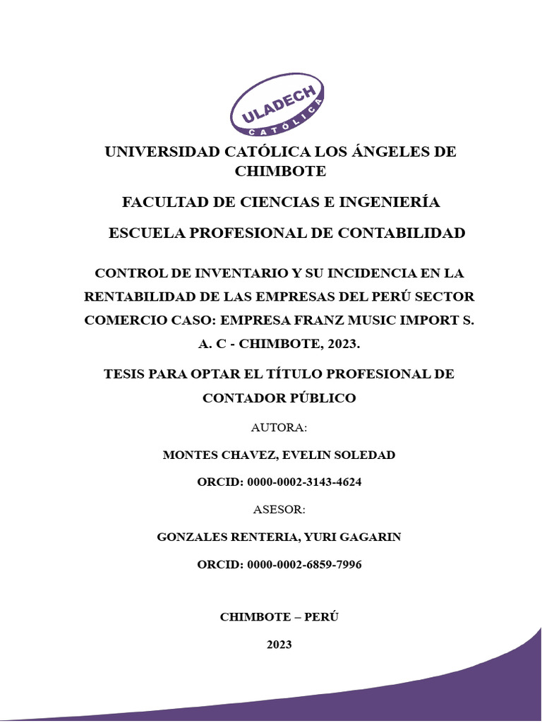 Control de Inventarios Eficacia y Control Interno Montes Chavez Evelin ... Control de Inventarios Eficacia y Control Interno Montes Chavez Evelin ...