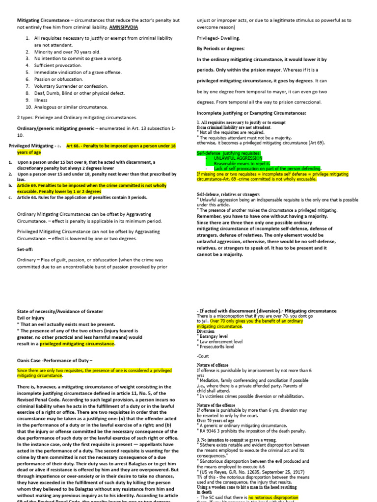 Mitigating Circumstance | Download Free PDF | Crimes | Crime & Violence