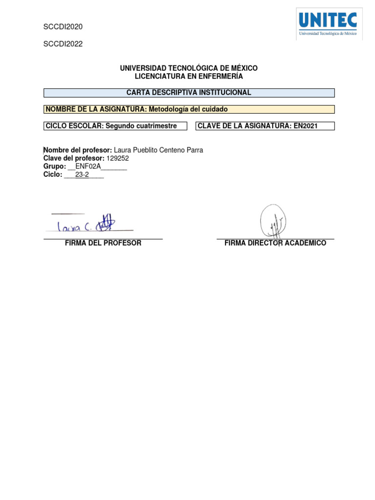 Ejemplo CDI firmada | Descargar gratis PDF | Evaluación | Enfermería