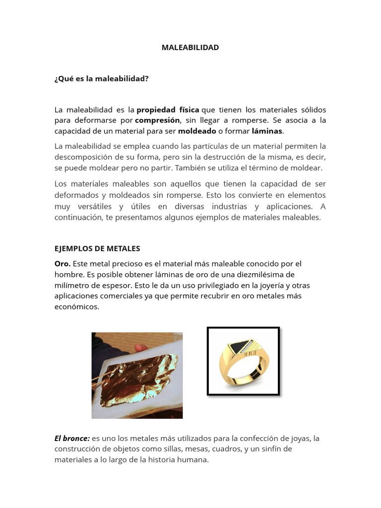 Materiales Maleables y Usos | PDF | Rieles | Caucho natural