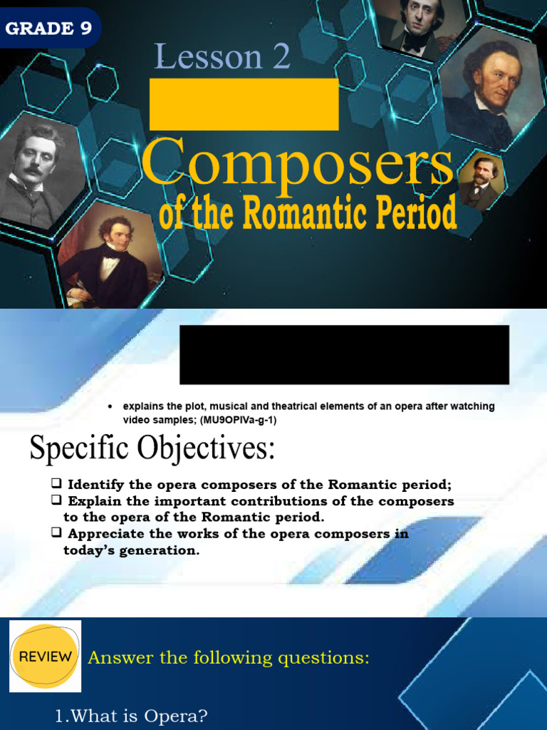 Romantic Opera Composers Overview | PDF | Richard Wagner | Opera