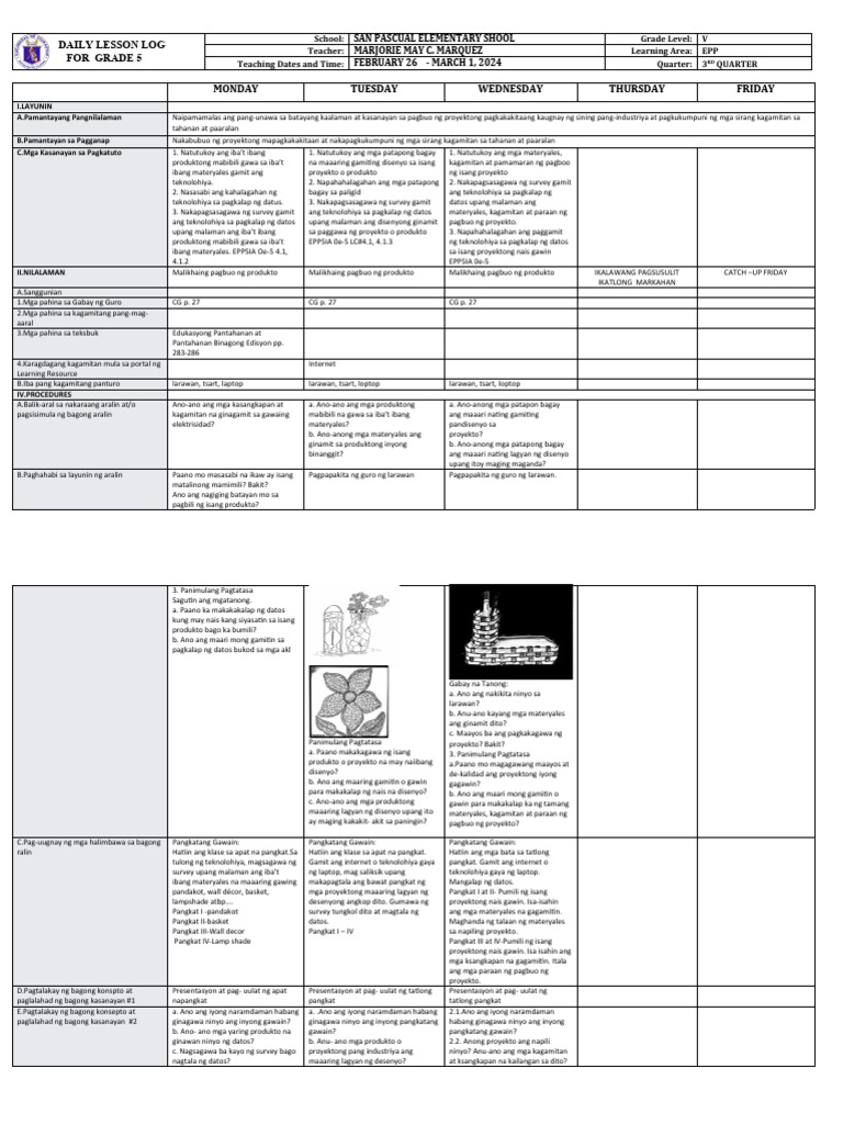 DLL Epp-5 Q3 W5 | PDF