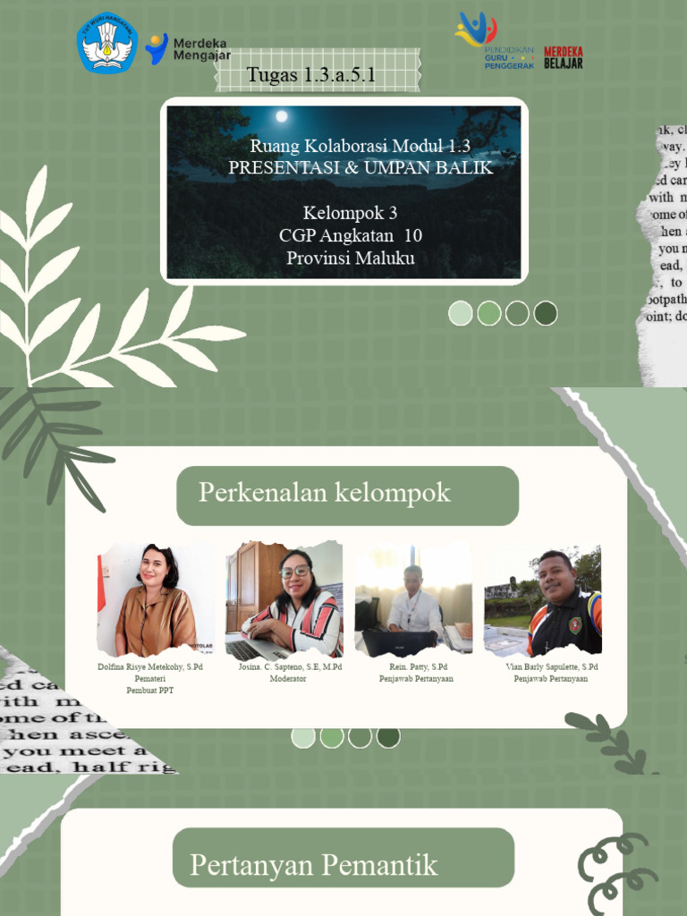 Tugas 1.3.a.5.1 Ruang Kolaborasi - Modul 1.3 PDF | PDF | Karier & Perkembangan