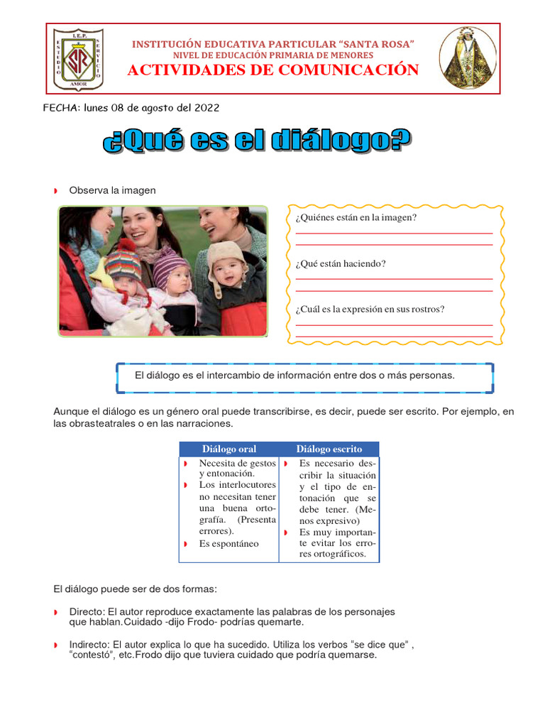 Qué Es El Diálogo | PDF
