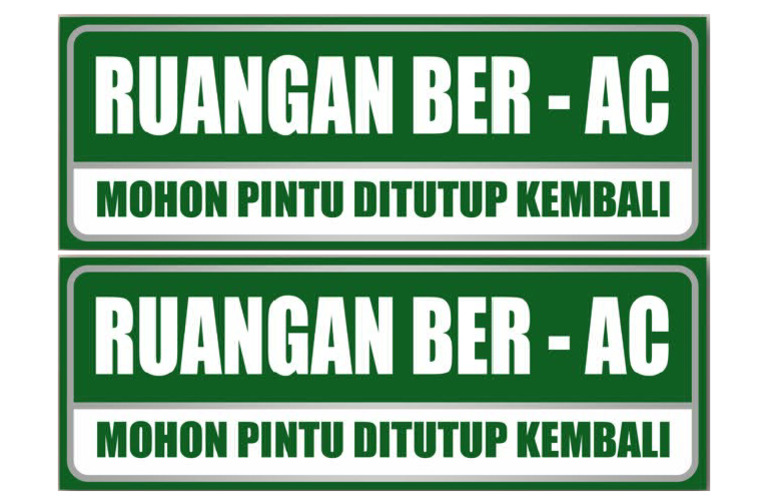 Slogan Ruangan Ber AC | PDF
