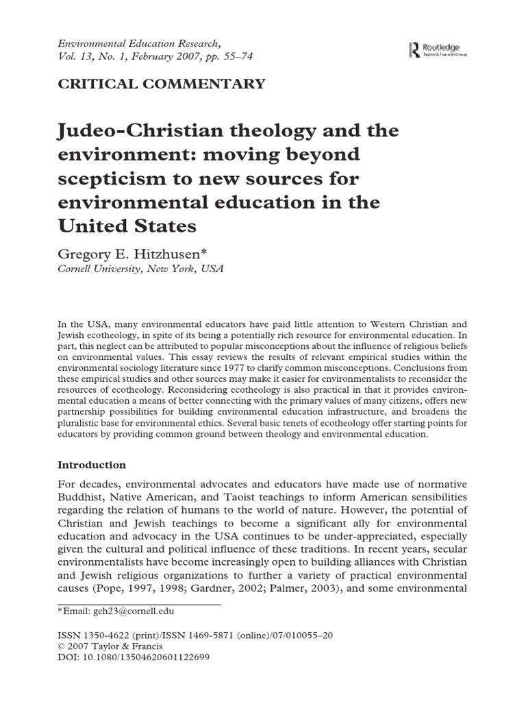 (Ecotheology) EE - Ecotheology | PDF | Theology | Bible