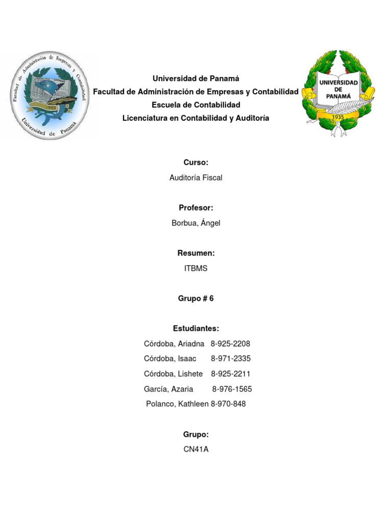 Definición y Regulación del ITBMS en Panamá | PDF | Impuestos | Tarjeta ...