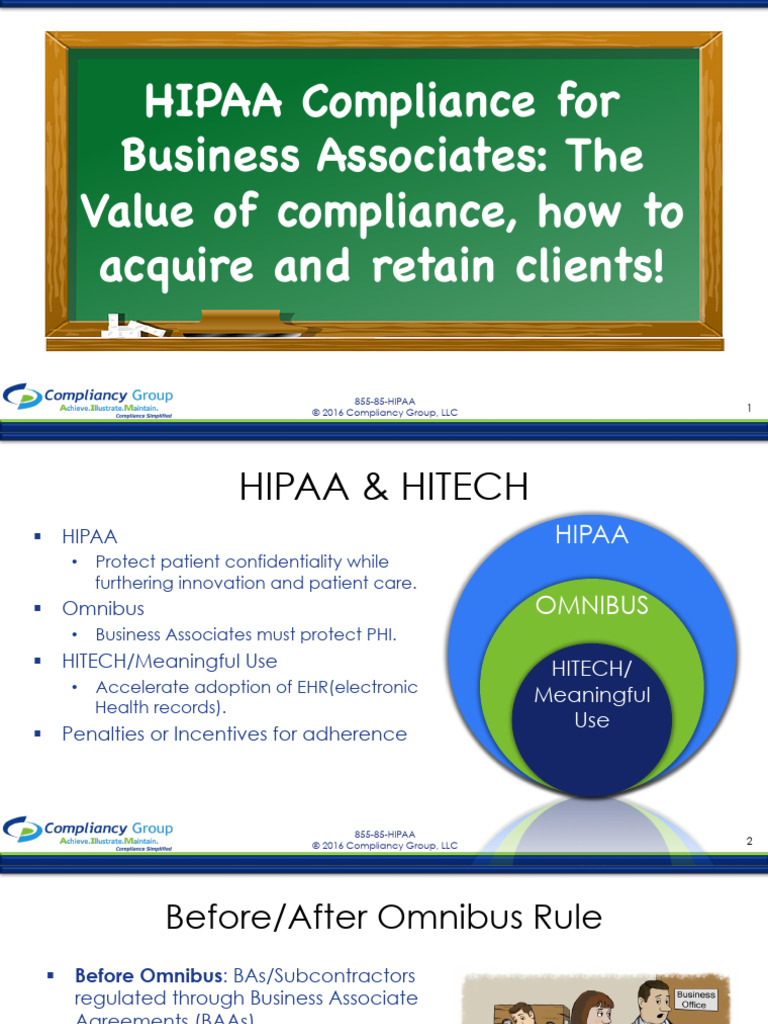 HIPAA Compliance Checklist for BAs 2016 | PDF | Health Insurance ...