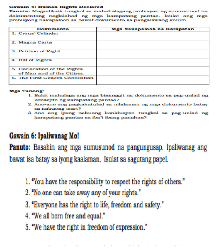 g10 Activity | PDF