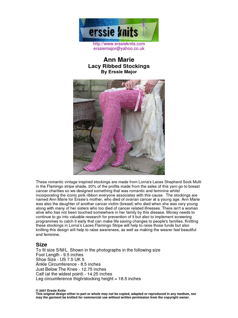 Anne Marie Stocking Final Pattern Jan 2010 | Download Free PDF ...