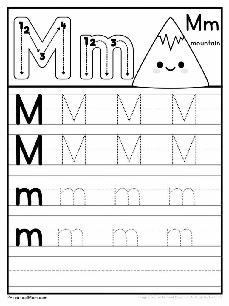 Letter Tracing M | PDF