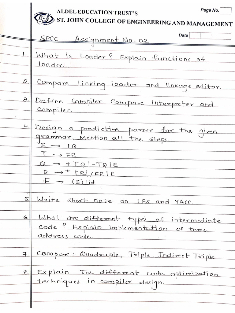 SPCC Assignment-02 | PDF