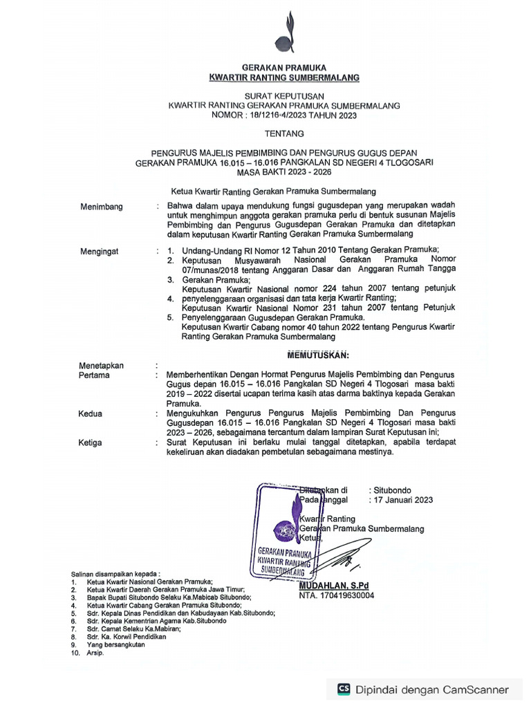 SK Pramuka | PDF