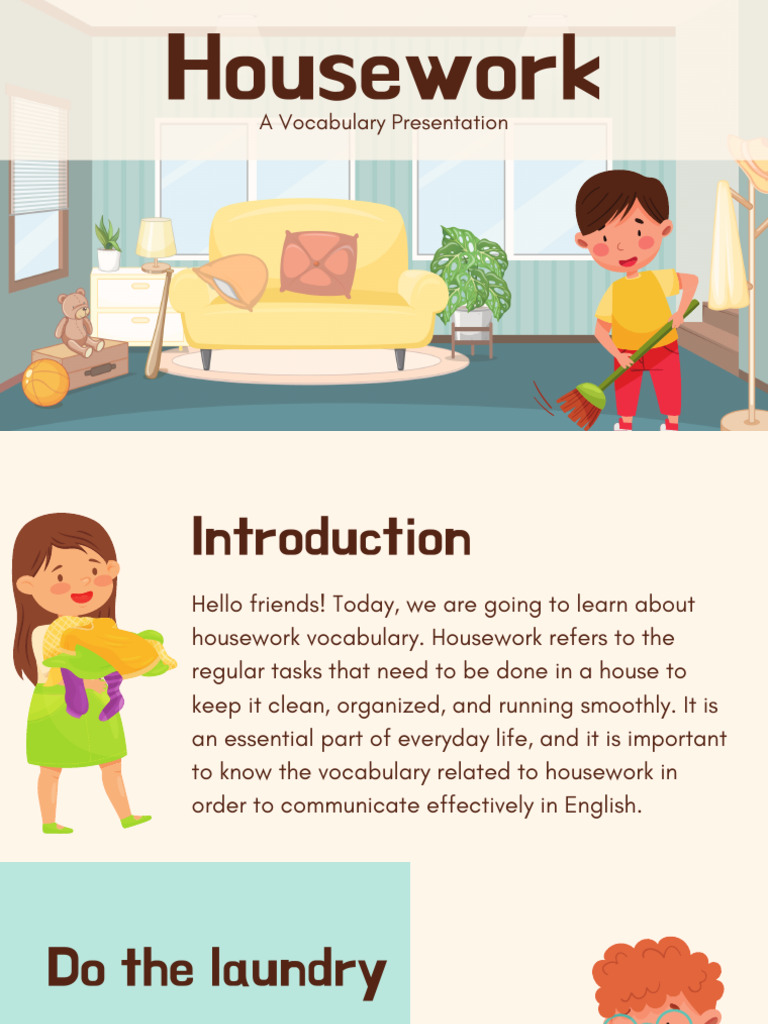 Housework Vocabulary | PDF
