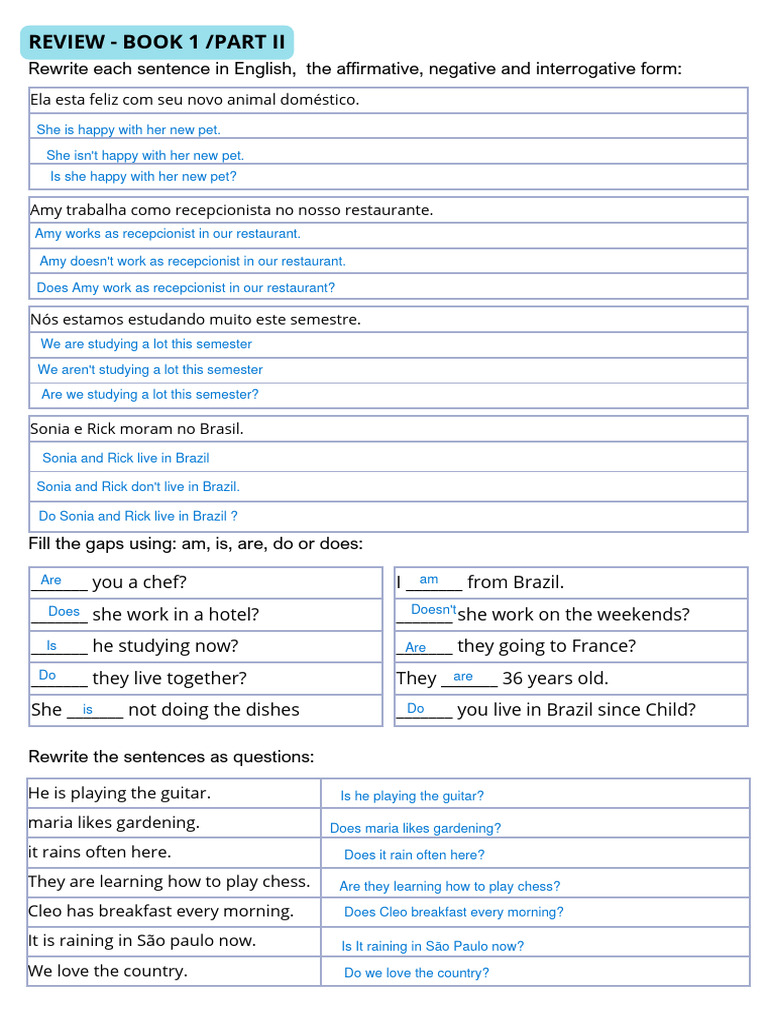 Review Book 1 Part II | PDF