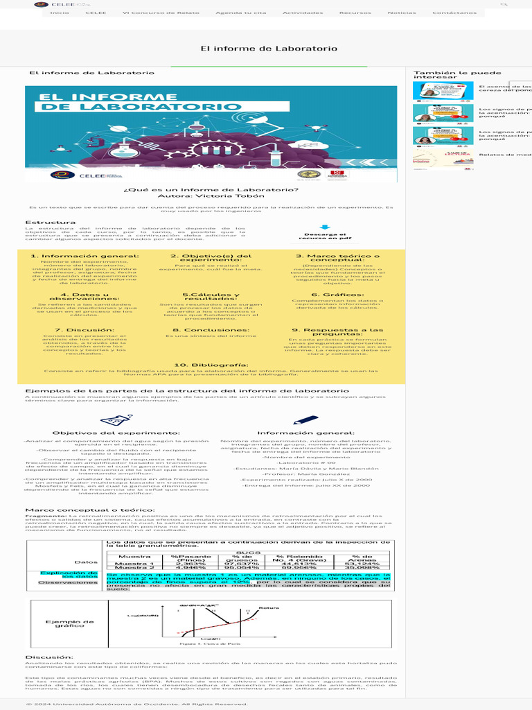 Características y recomendaciones para escribir un informe de laboratorio | PDF | Experimentar ...