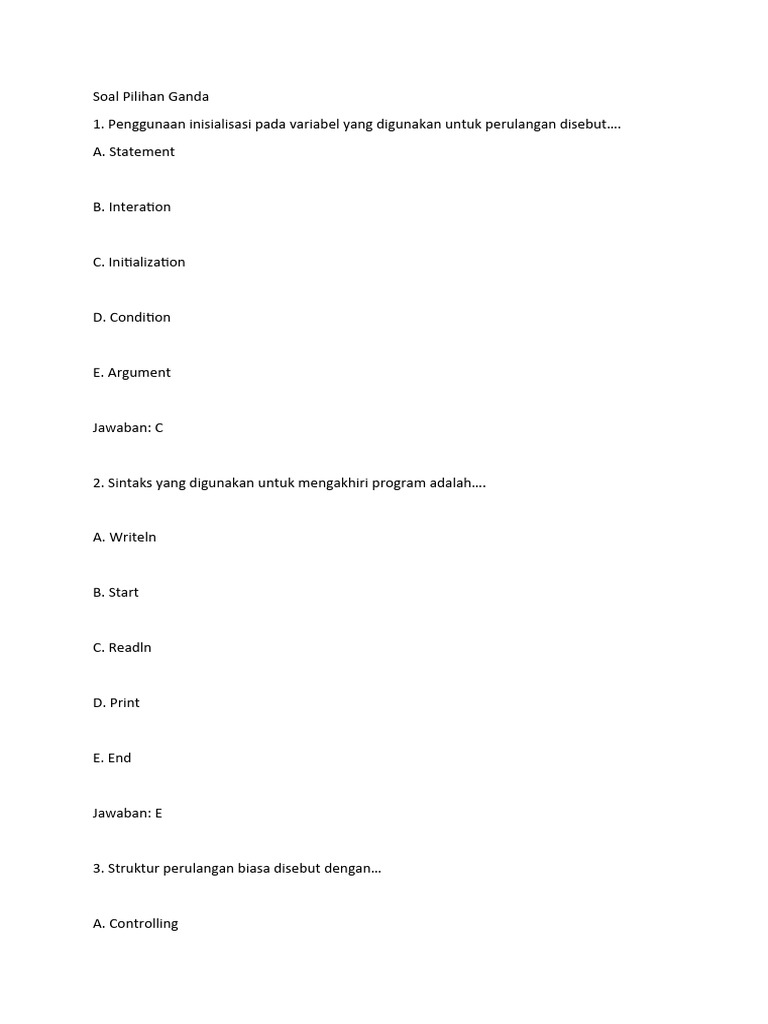 Soal Informatika X SMT 2 Tahun 2023 2024 | PDF