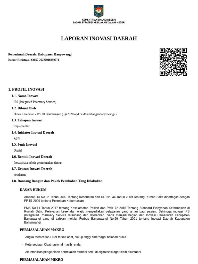 Contoh Isian Rancang Bangun IPS Integrated Pharmacy Service ...