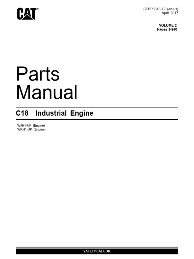 C18 Parts Manual | PDF | Vehicle Parts | Internal Combustion Engine