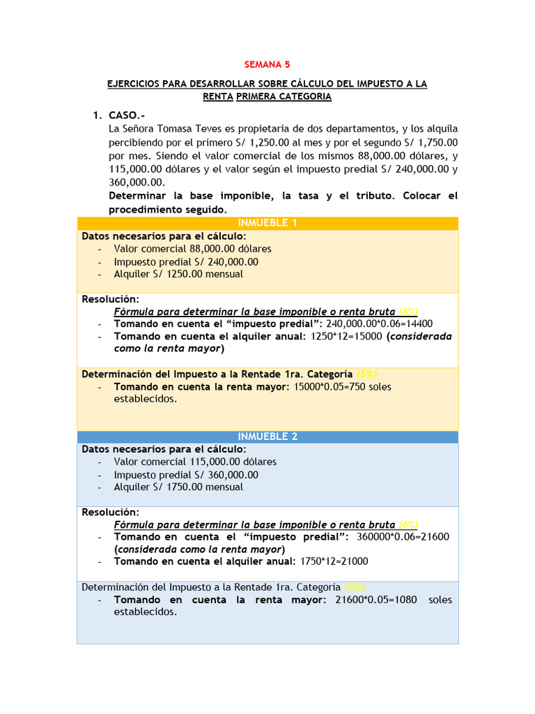 Semana 5 - Ejercicios Romina Velasquez Avila | Descargar gratis PDF ...