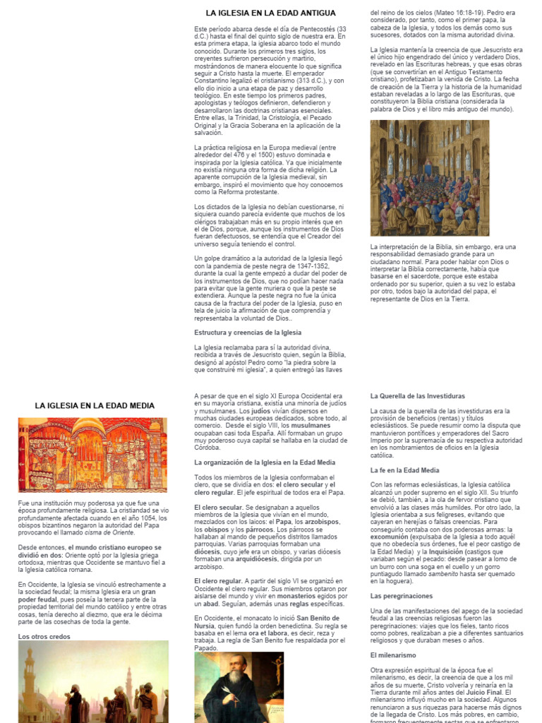 Triptico Religion | PDF | Iglesia Católica | Biblia