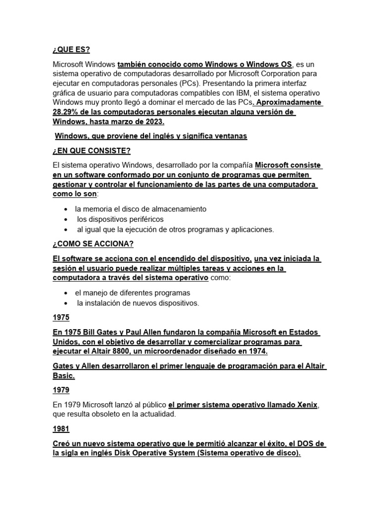 Resumen de Windows | PDF | Microsoft Windows | Microsoft