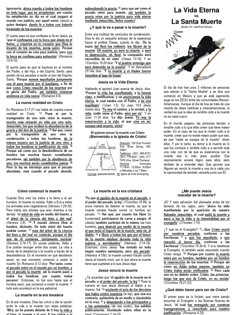 La Vida Eterna vs. La Santa Muerte | PDF | Jesús | Pecado