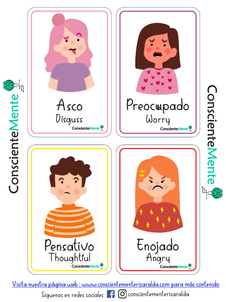 Flash Cards Emociones | PDF