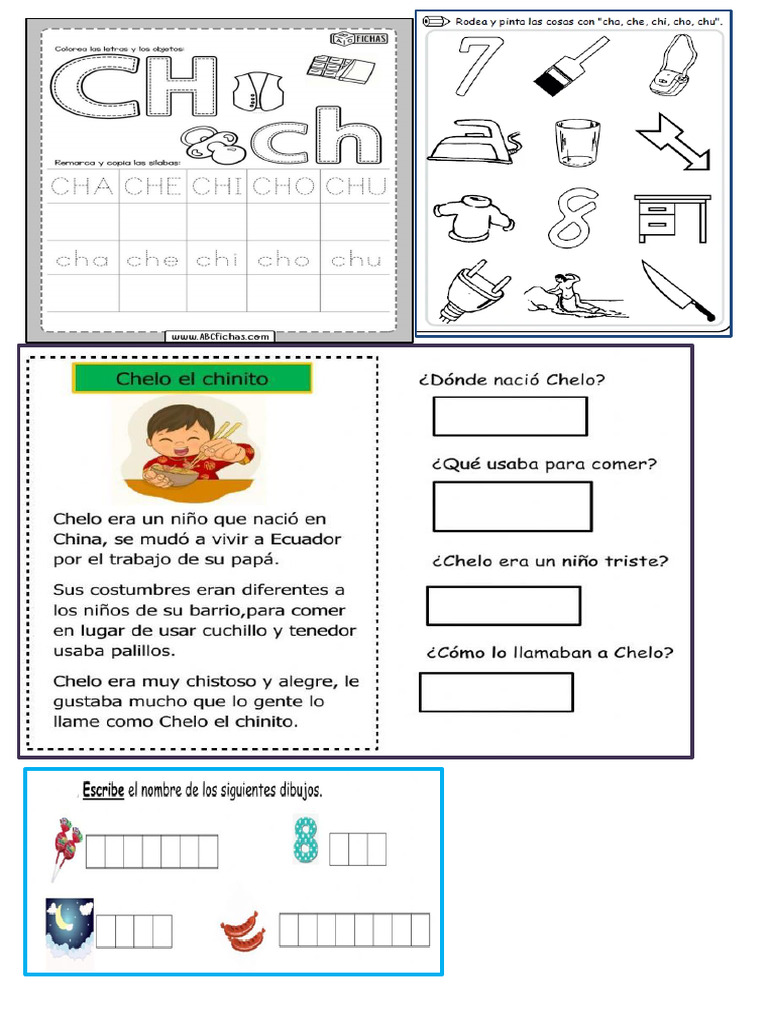 Secuencia Abril Uso de La CH y LL PLANTILLA | PDF