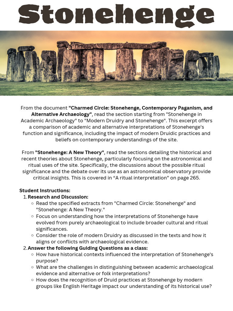 Stonehenge Activity | PDF