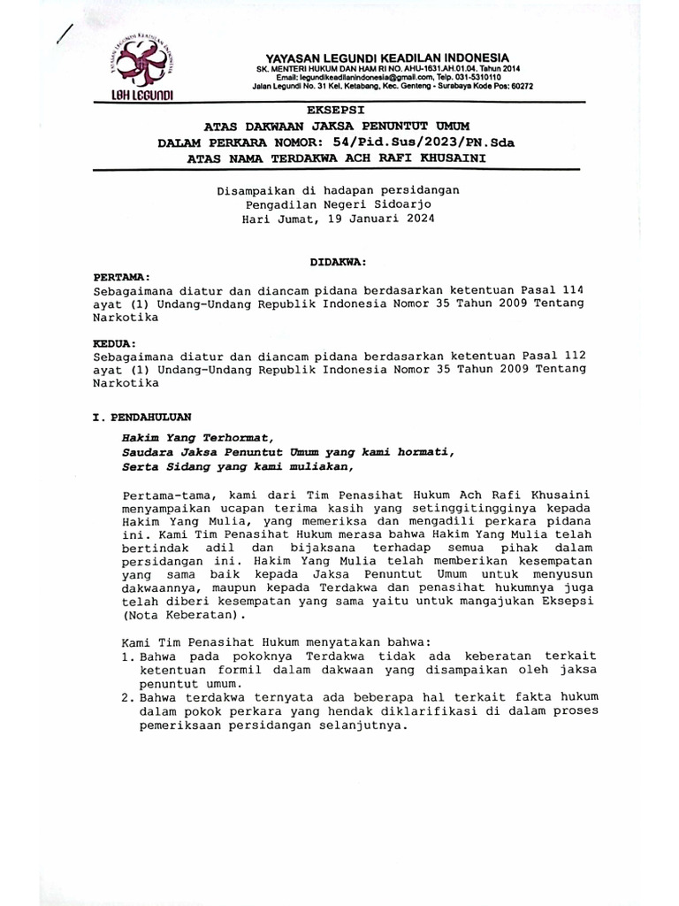 Eksepsi - Ach Rafi | PDF