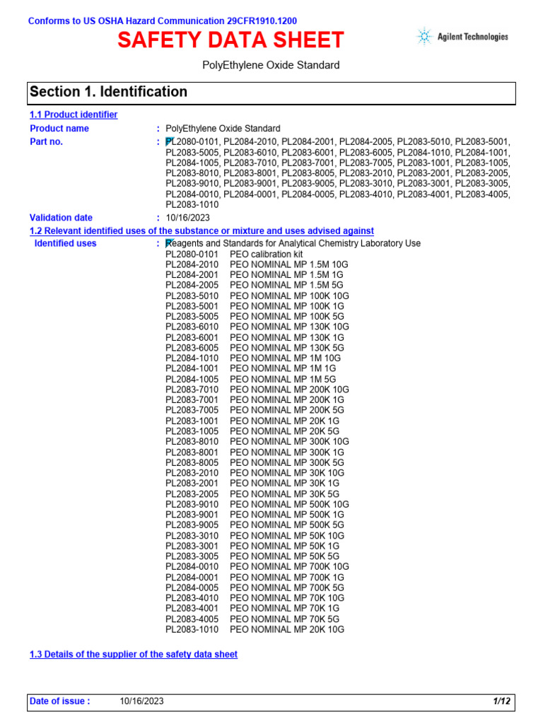PolyEthylene Oxide Standard - NAEnglish | PDF | Waste | Waste Management