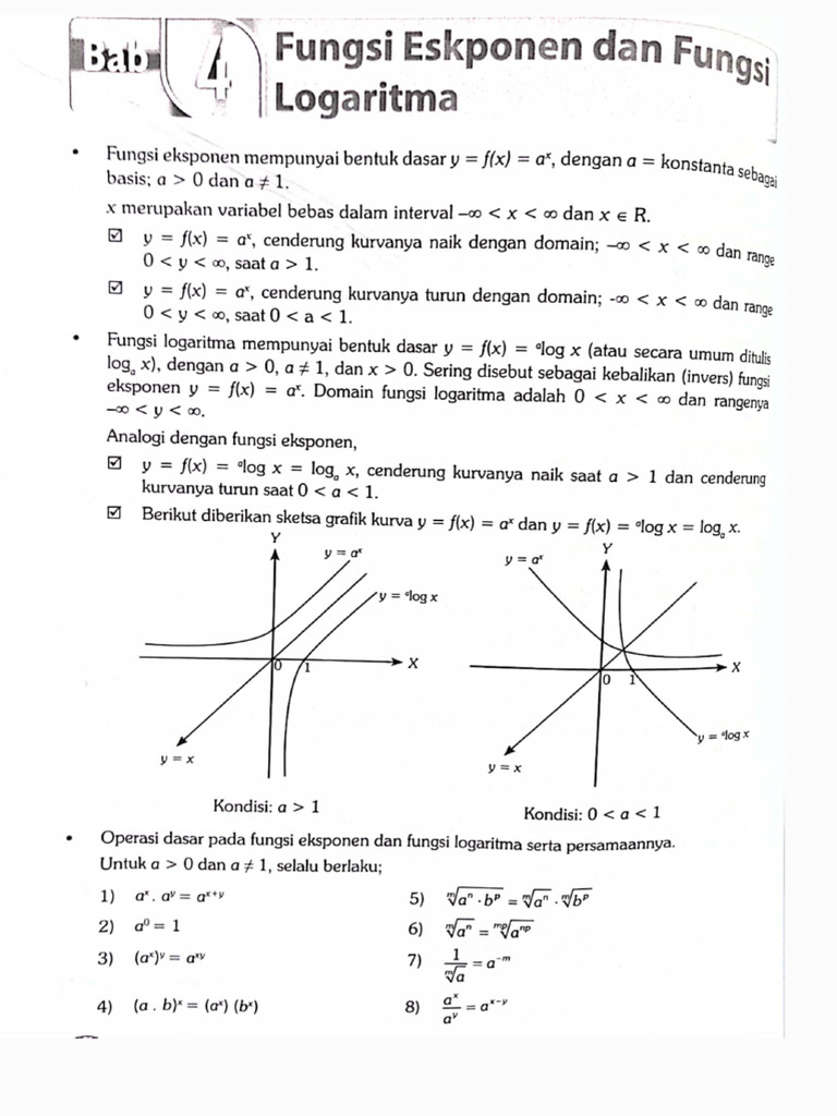 Fungsi Eksponen Dan Fungsi Logaritma - 230325 - 132508 | PDF