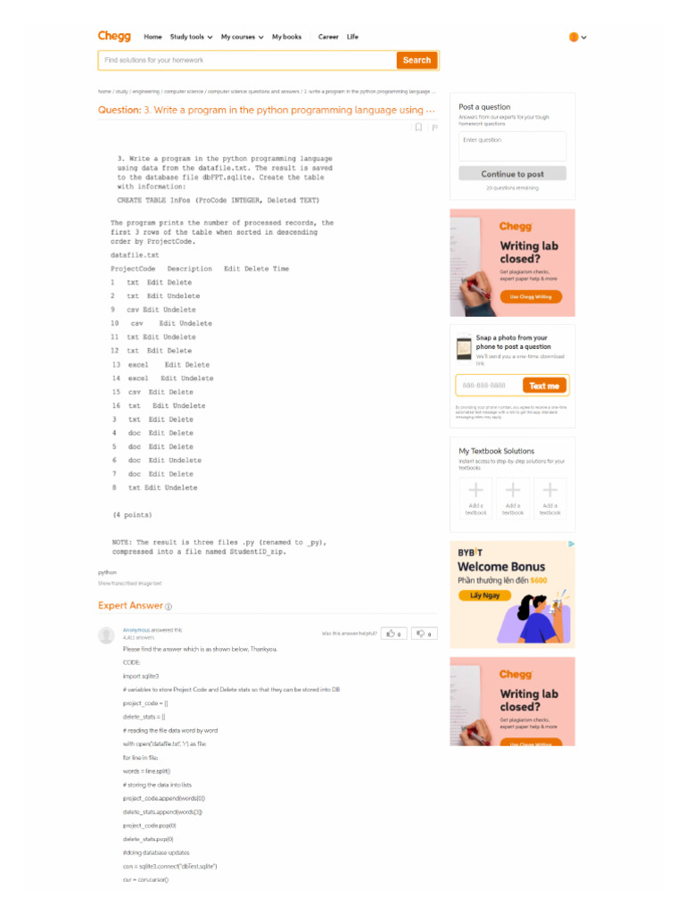 Screencapture Chegg Homework Help Questions and Answers 3 Write Program ... Screencapture Chegg Homework Help Questions and Answers 3 Write Program ...