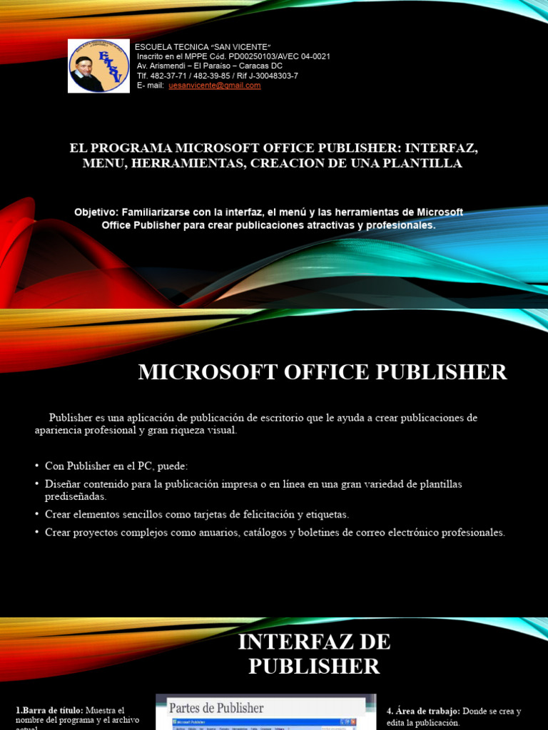 Contenido de Publisher | PDF | Menú (Computación) | Microsoft Office