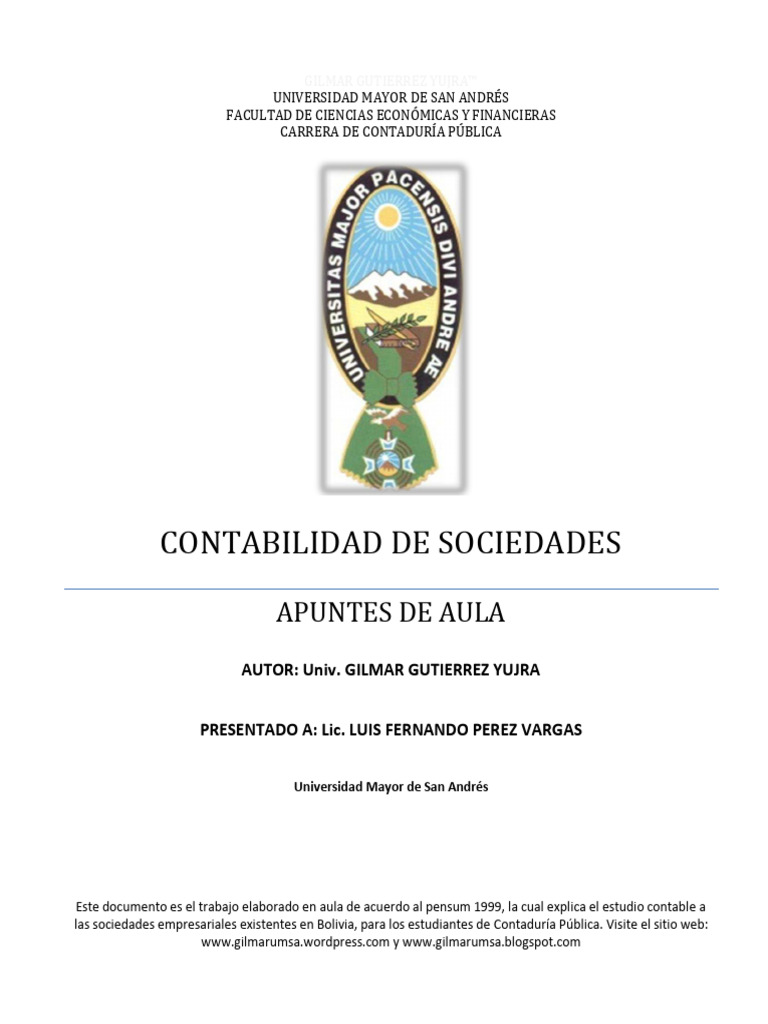 Gilmar Gutierrez Yujra Universidad Mayor | PDF | Contabilidad ...