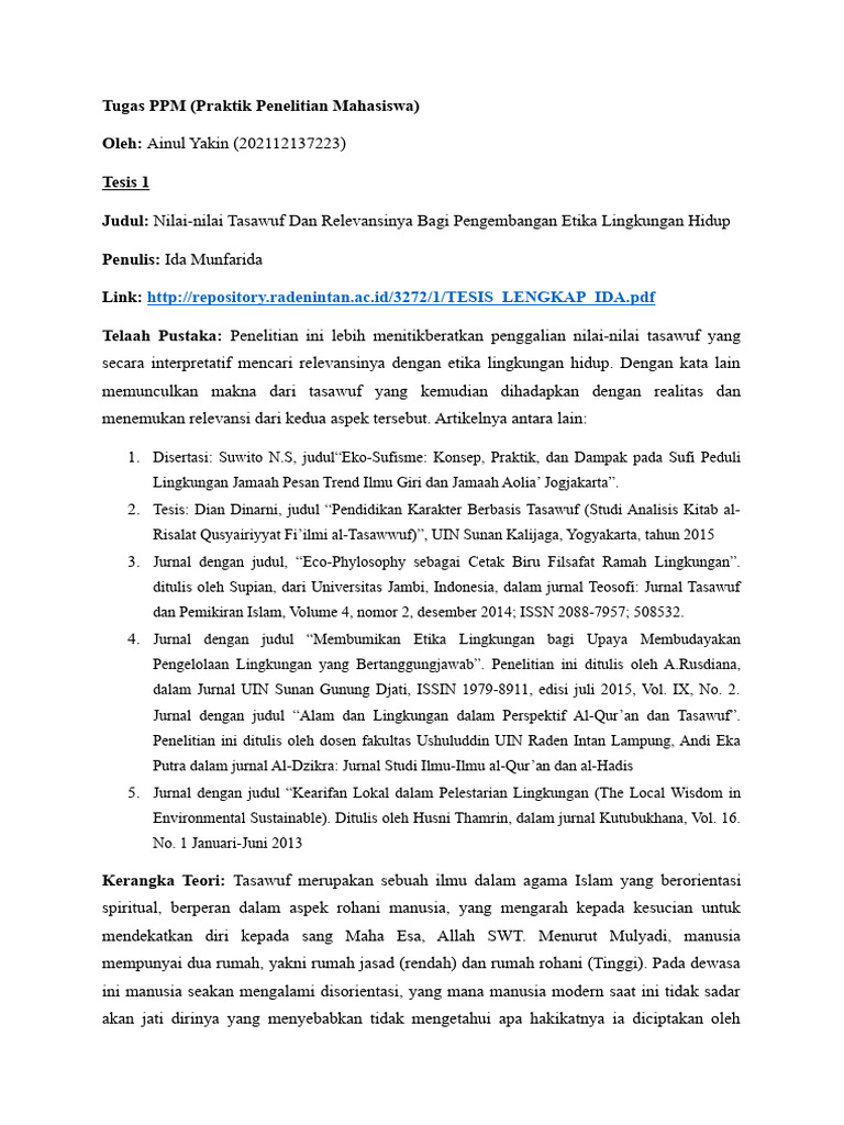 Tugas PPM Ainul Yakin | PDF | Ilmu Sosial | Sains & Matematika